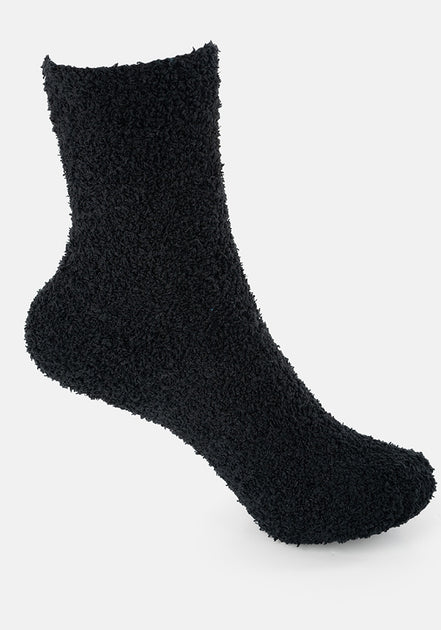 Black Fluffy Socks – Popsy Clothing