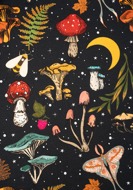 Carter Woodland Mushroom Print Cotton Tiered Hem Midaxi Dress – Popsy ...