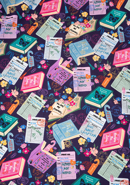 Christine Library Books Print Cotton Midi Dress – Popsy Clothing