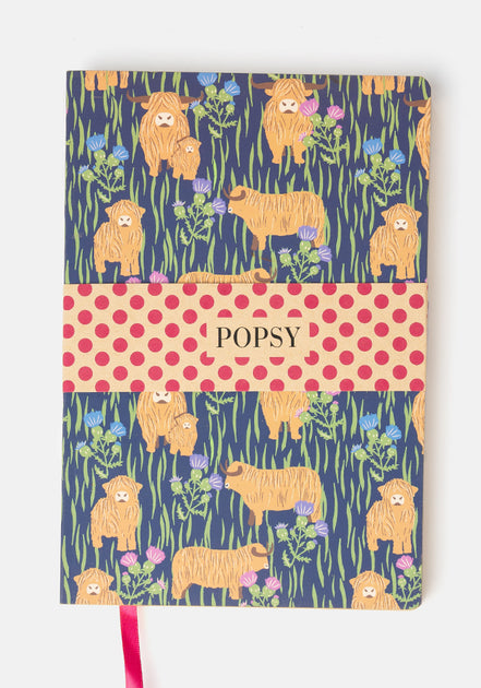 Popsy Highland Cow Print Notebook – Popsy Clothing