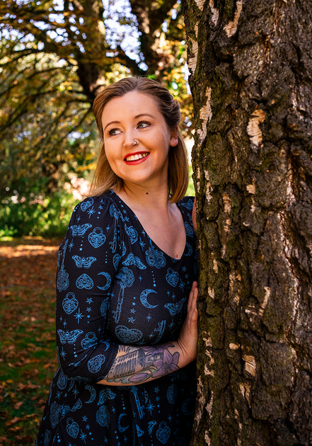 Kayanna Lock & Key Print Full Skirt Dress – Popsy Clothing