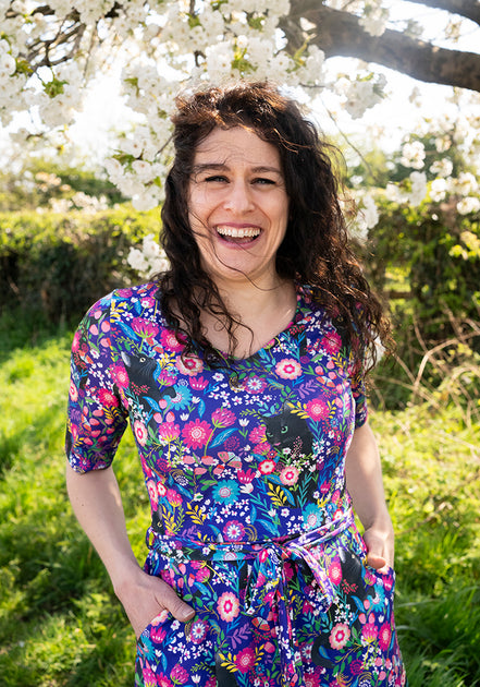 Morgan Purple Hidden Cat Print Midi Dress – Popsy Clothing