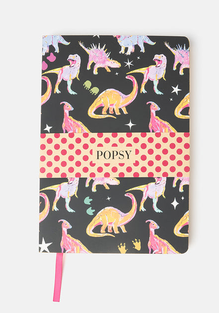 Popsy Pink Dinosaur Print Notebook – Popsy Clothing