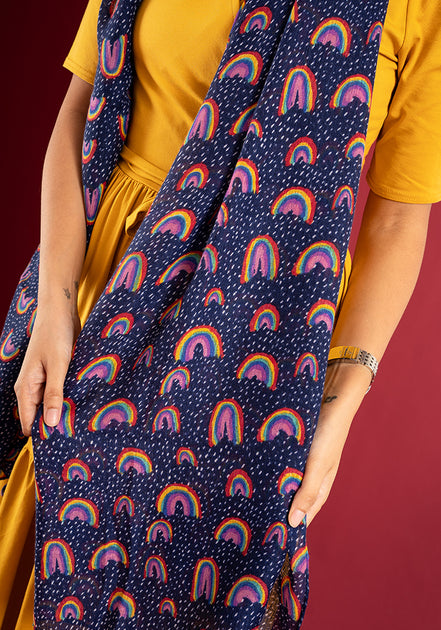 Rainbow Conversational Print Scarf – Popsy Clothing