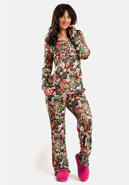 Tweedle Wonderland Print Pyjama Set – Popsy Clothing