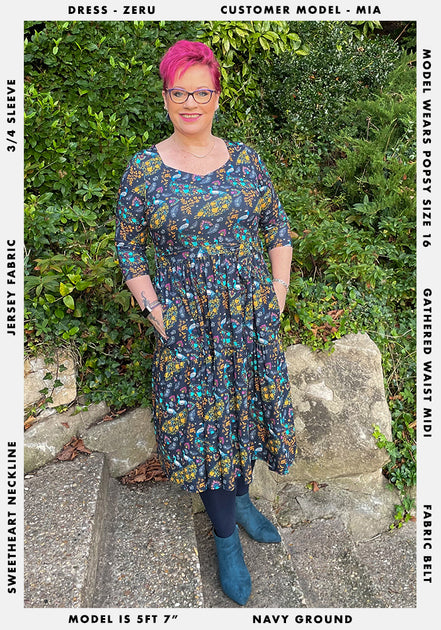Zeru Peacock Paisley Print Midi Dress – Popsy Clothing